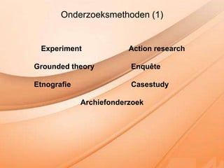 Onderzoekskunde 3 | PPTX