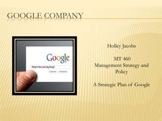 Strategic Plan on Google | PPTX
