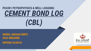 Cement Bond Log | PPTX