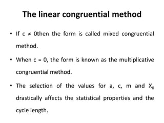 MT6702 Unit 2 Random Number Generation | PPTX