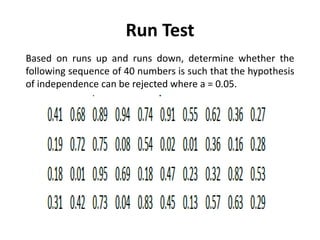MT6702 Unit 2 Random Number Generation | PPT