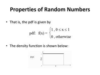 MT6702 Unit 2 Random Number Generation | PPTX