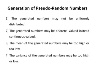 MT6702 Unit 2 Random Number Generation | PPTX