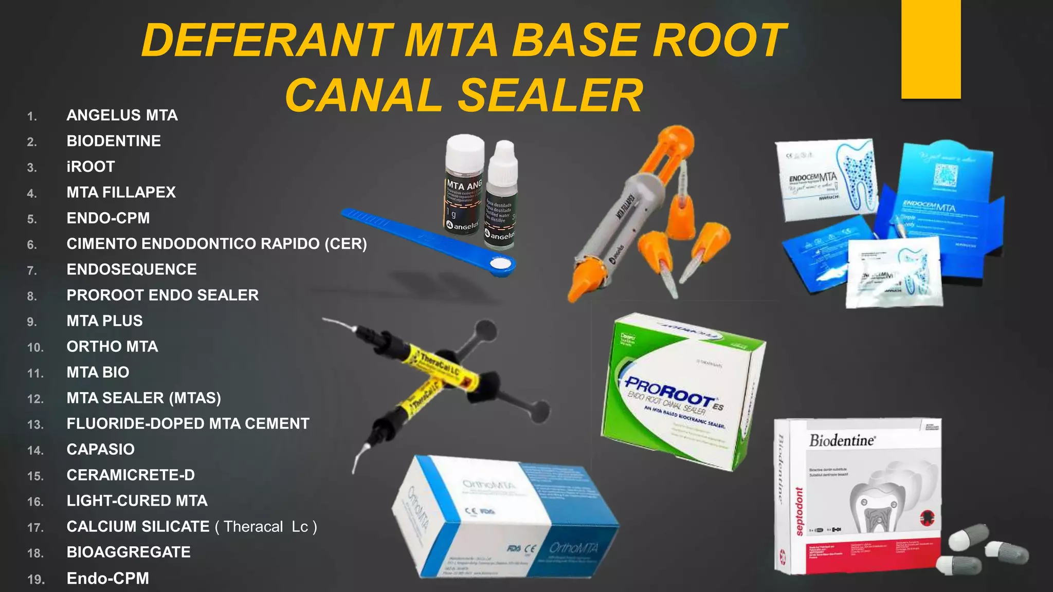 MTA ( Mineral Trioxide Aggregate ) | PPTX