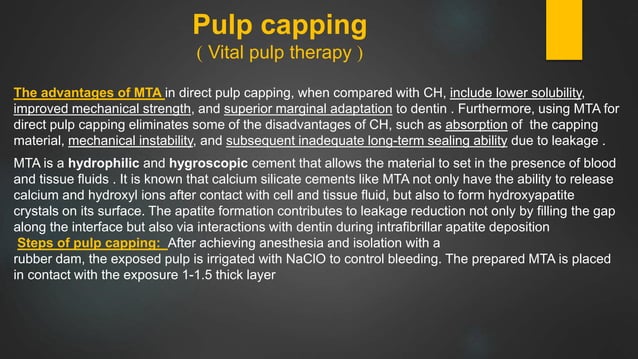 MTA ( Mineral Trioxide Aggregate ) | PPTX