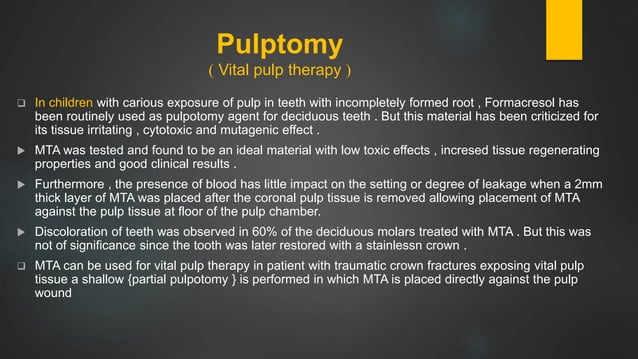 MTA ( Mineral Trioxide Aggregate ) | PPTX