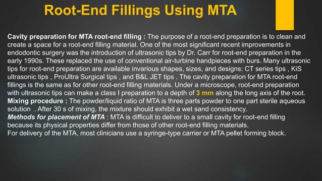 MTA ( Mineral Trioxide Aggregate ) | PPTX