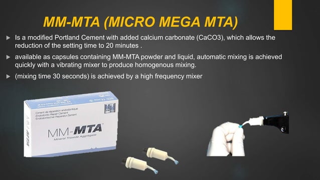 MTA ( Mineral Trioxide Aggregate ) | PPTX