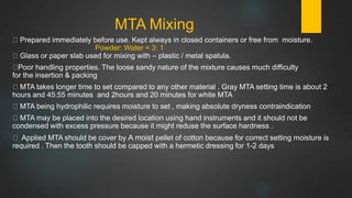 MTA ( Mineral Trioxide Aggregate ) | PPTX