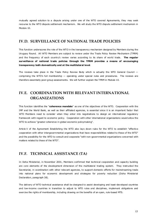 The Multilateral Trade Agreements