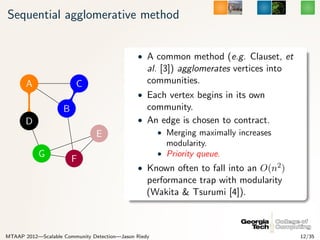 MTAAP12: Scalable Community Detection | PDF
