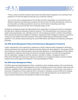 Mta asset management system summary 2017 | PDF