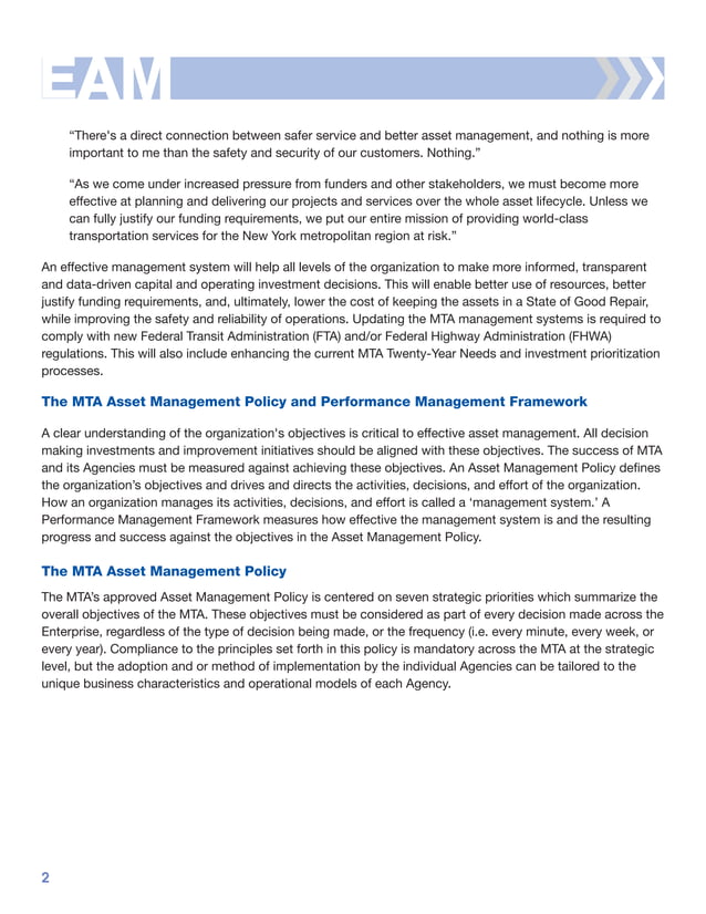 Mta asset management system summary 2017 | PDF | Logistics and ...