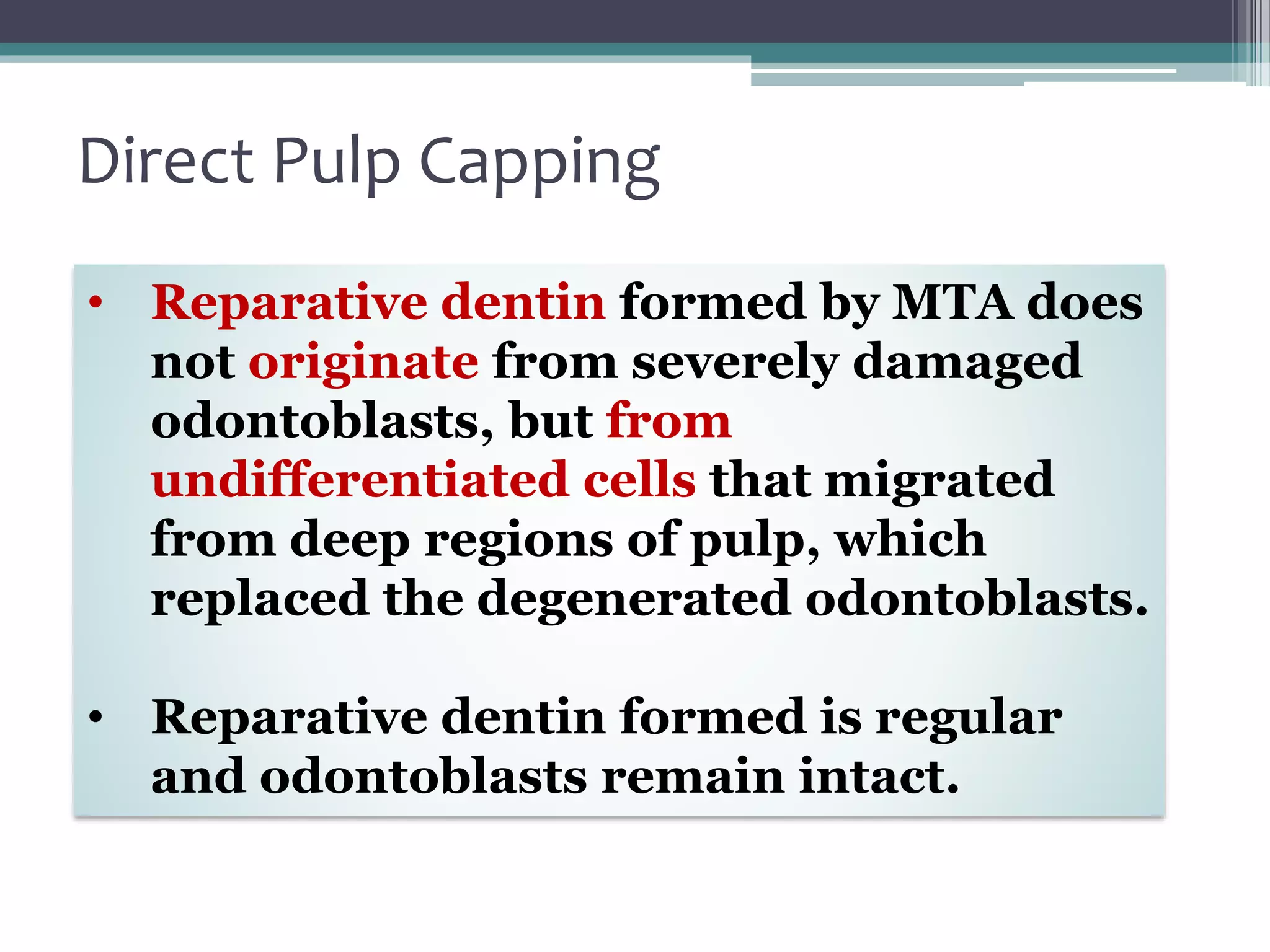 MTA & Biodentine | PPTX