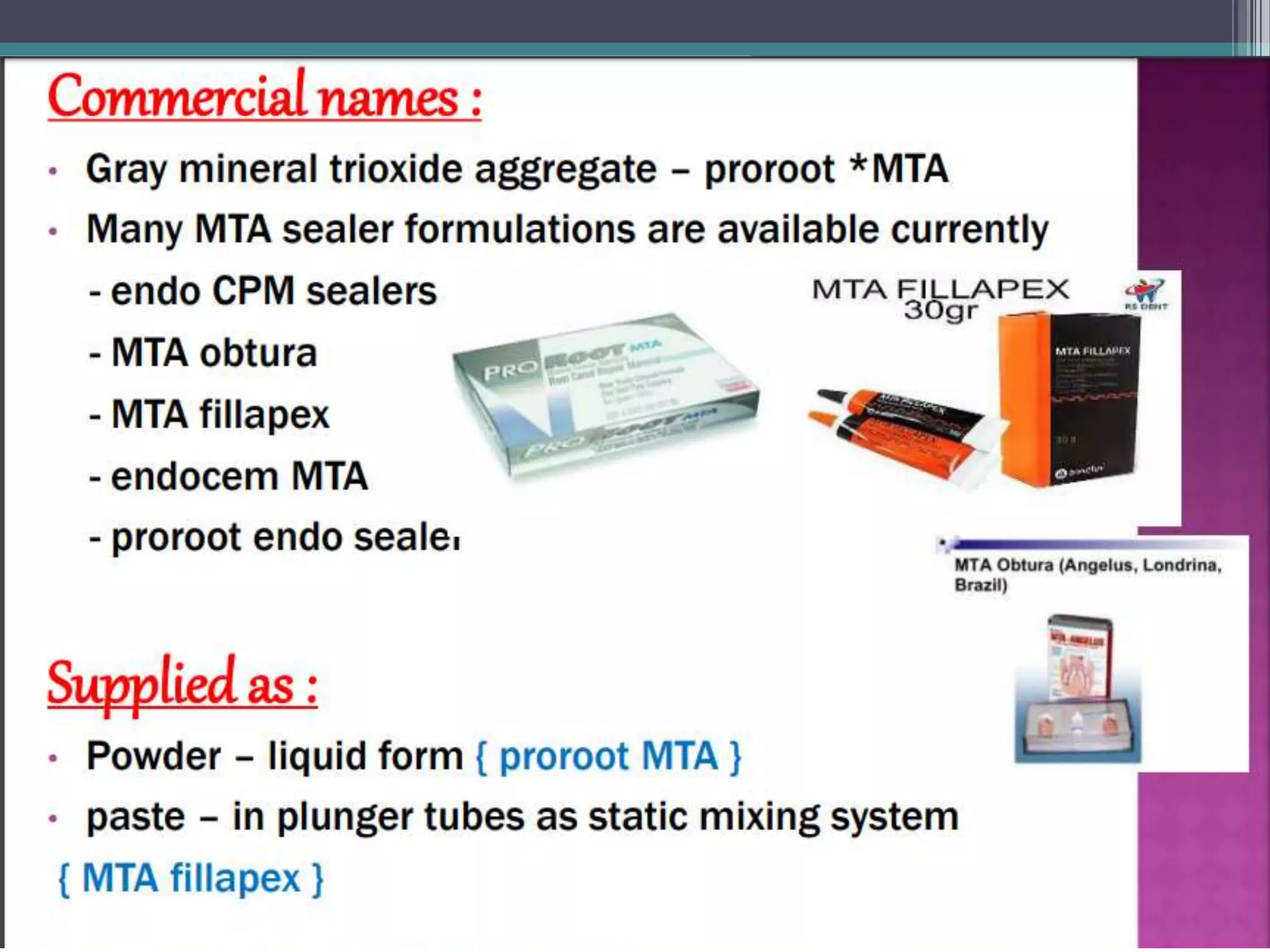 MTA & Biodentine | PPTX