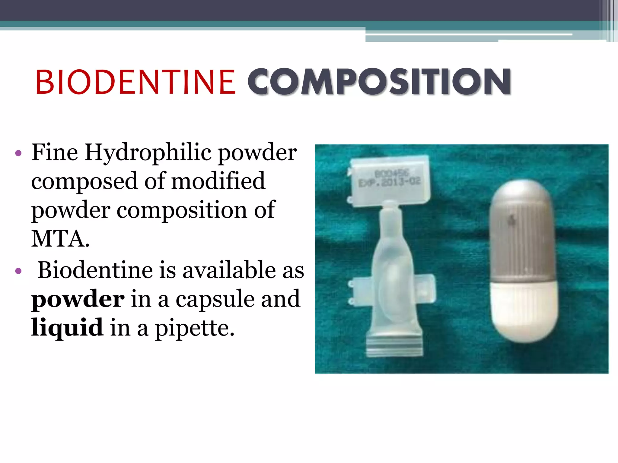 MTA & Biodentine | PPTX