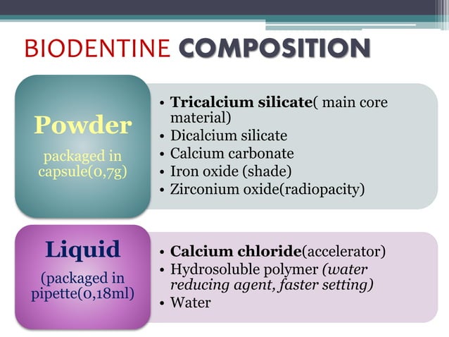 MTA & Biodentine | PPTX | Oral care | Personal Care