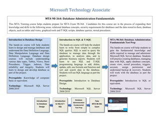 Database Management Associate Level Certification Pathway | PDF | Databases | Computer Software ...