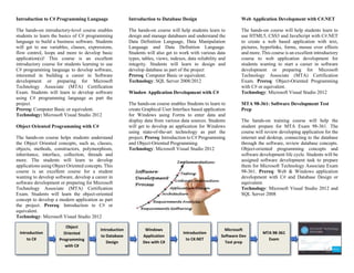 Software Development Associate Certification Pathway | PDF