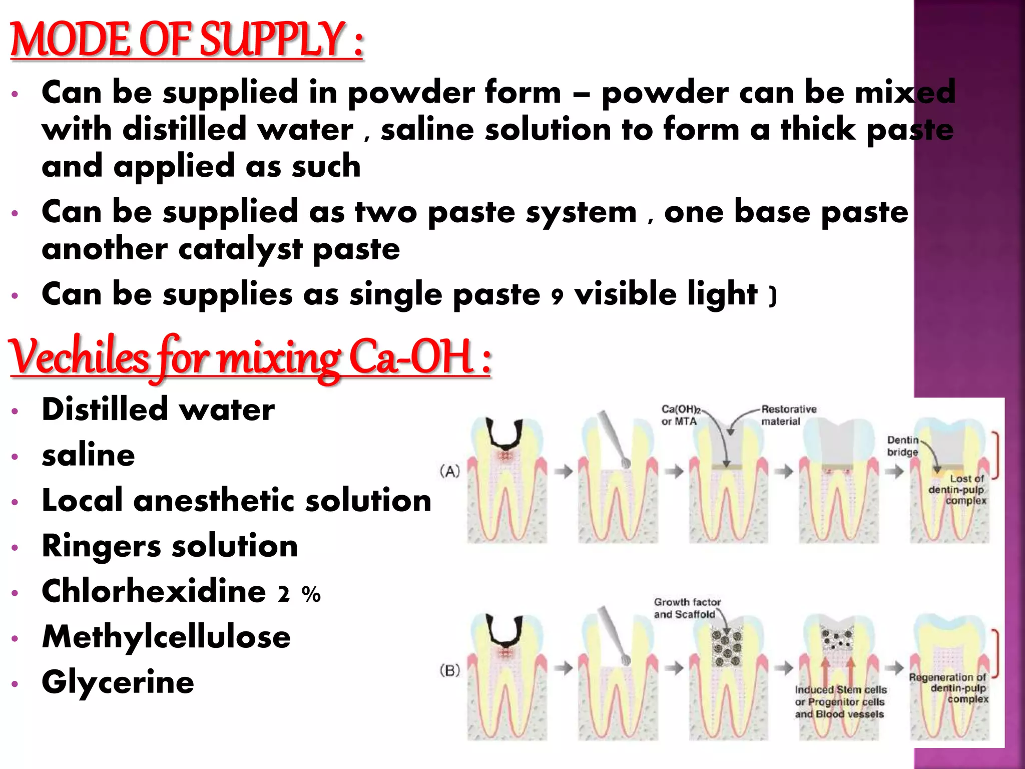 Mta, calcium hydroxide , biodentin | PPTX