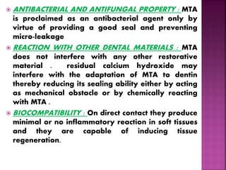 Mta, calcium hydroxide , biodentin | PPTX