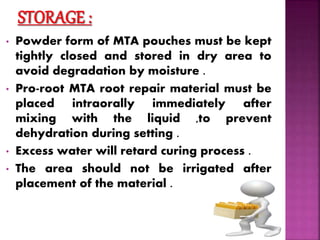 Mta, calcium hydroxide , biodentin | PPTX