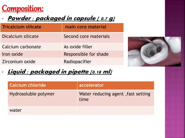 Mta, calcium hydroxide , biodentin | PPTX