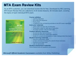 Certificación Microsoft Technoloy Asociate | PPT