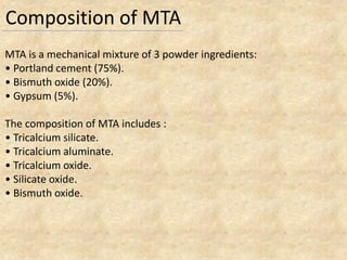 MTA | PDF | Dental Health | Diseases and Conditions