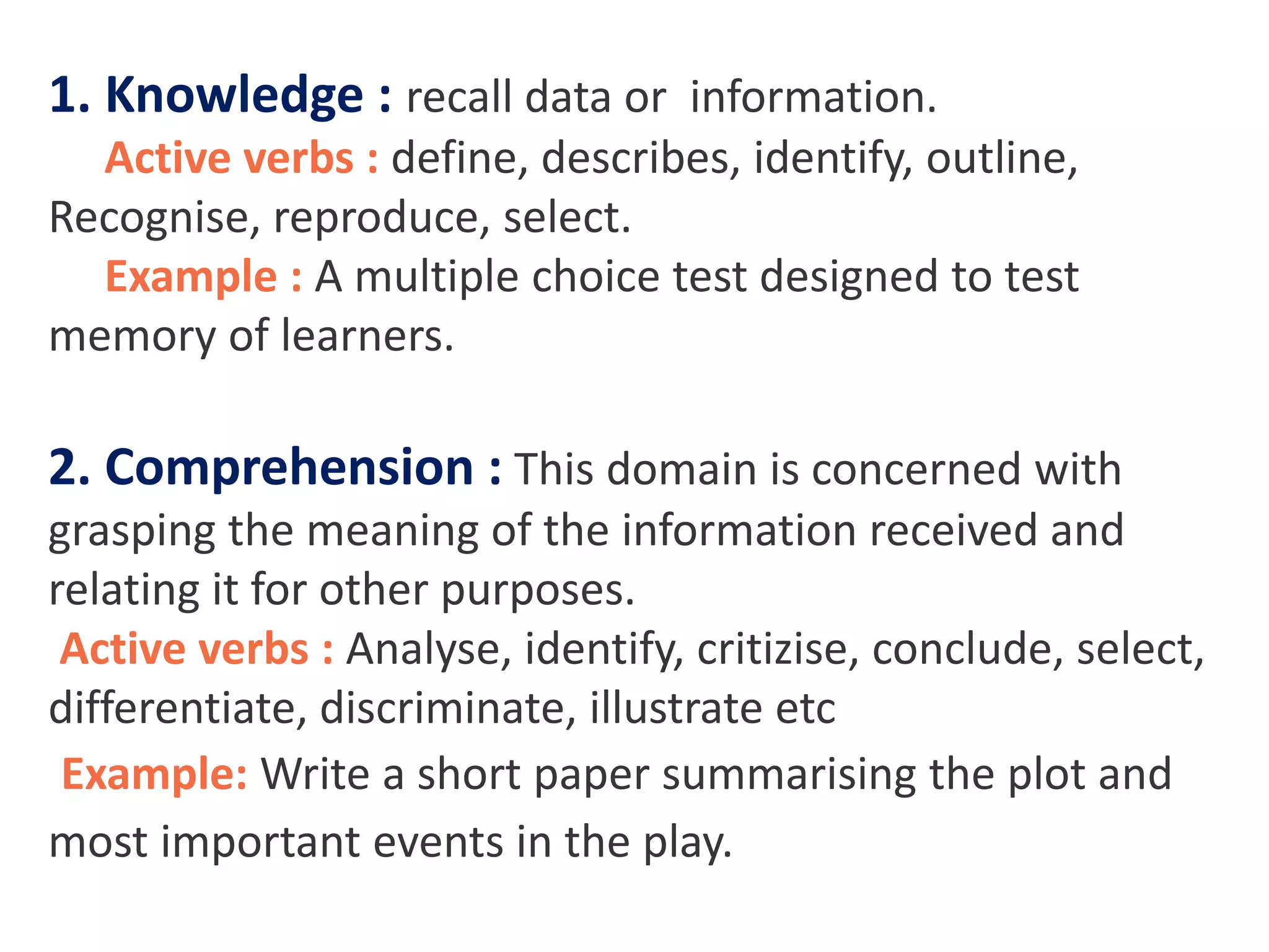Cognitive Domain | PPTX