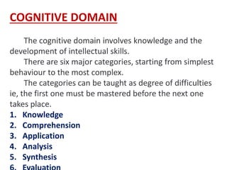 Cognitive Domain | PPTX