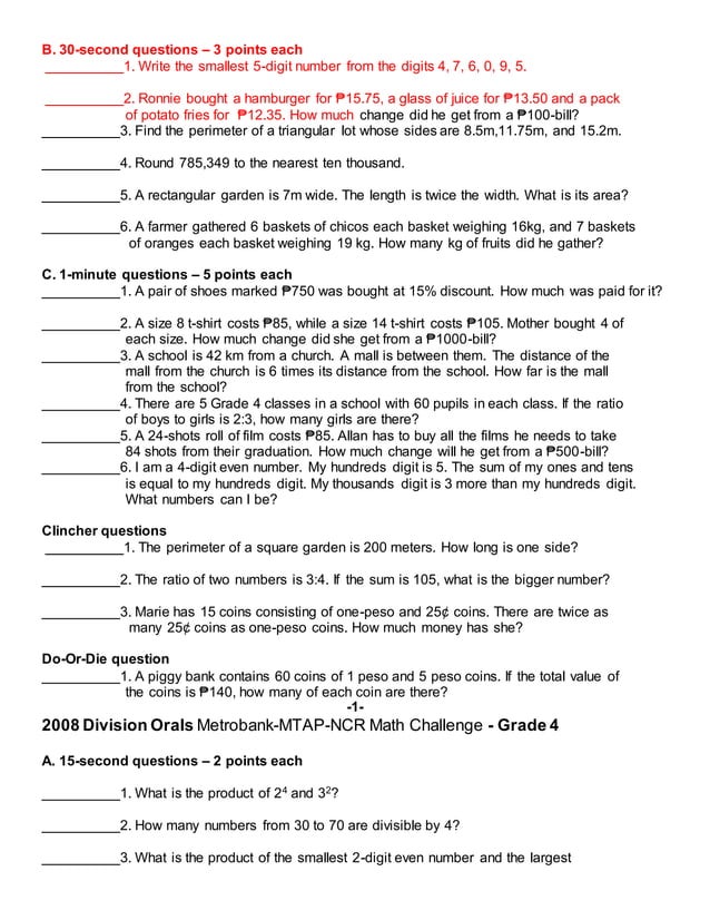 MTAP REVIEWER Grade 4...part 1