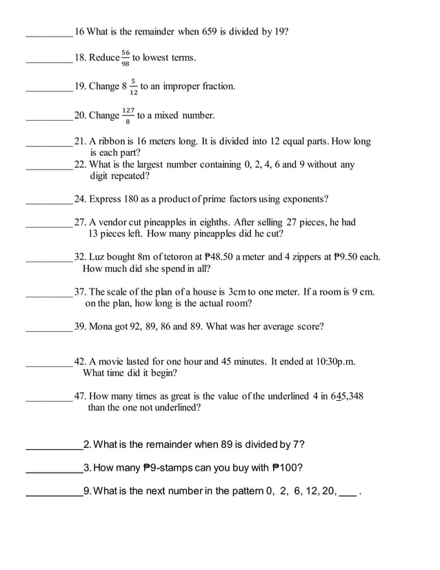 MTAP REVIEWER Grade 4...part 1