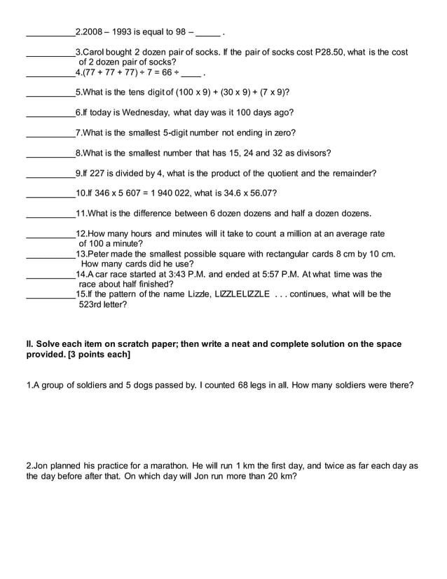 MTAP REVIEWER Grade 4...part 1