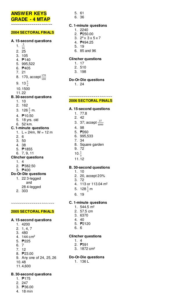 MTAP REVIEWER Grade 4...part 1