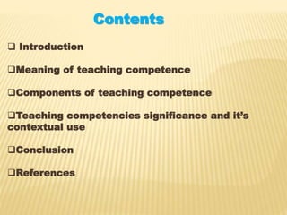 Teaching competence | PPTX