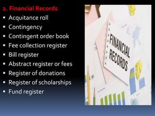 Role of a teacher in maintaining records.(Methods, Techniques ...