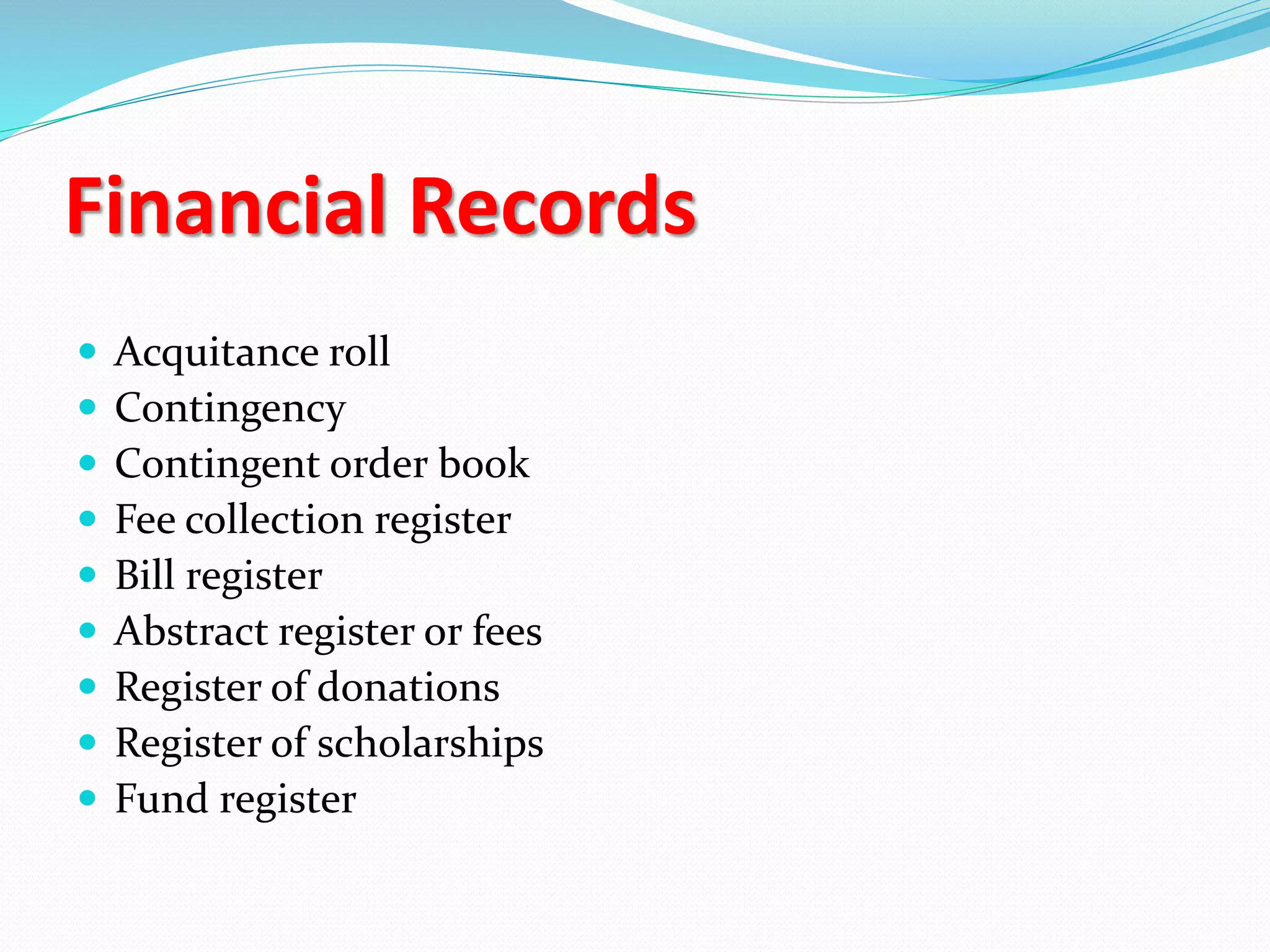 Maintenance of school records | PPTX