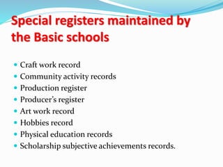 Maintenance of school records | PPTX