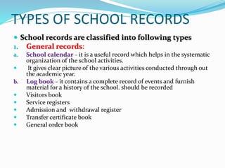 Maintenance of school records | PPTX