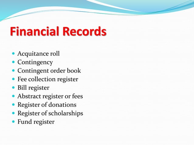 Maintenance of school records | PPTX | Secondary Education | Education