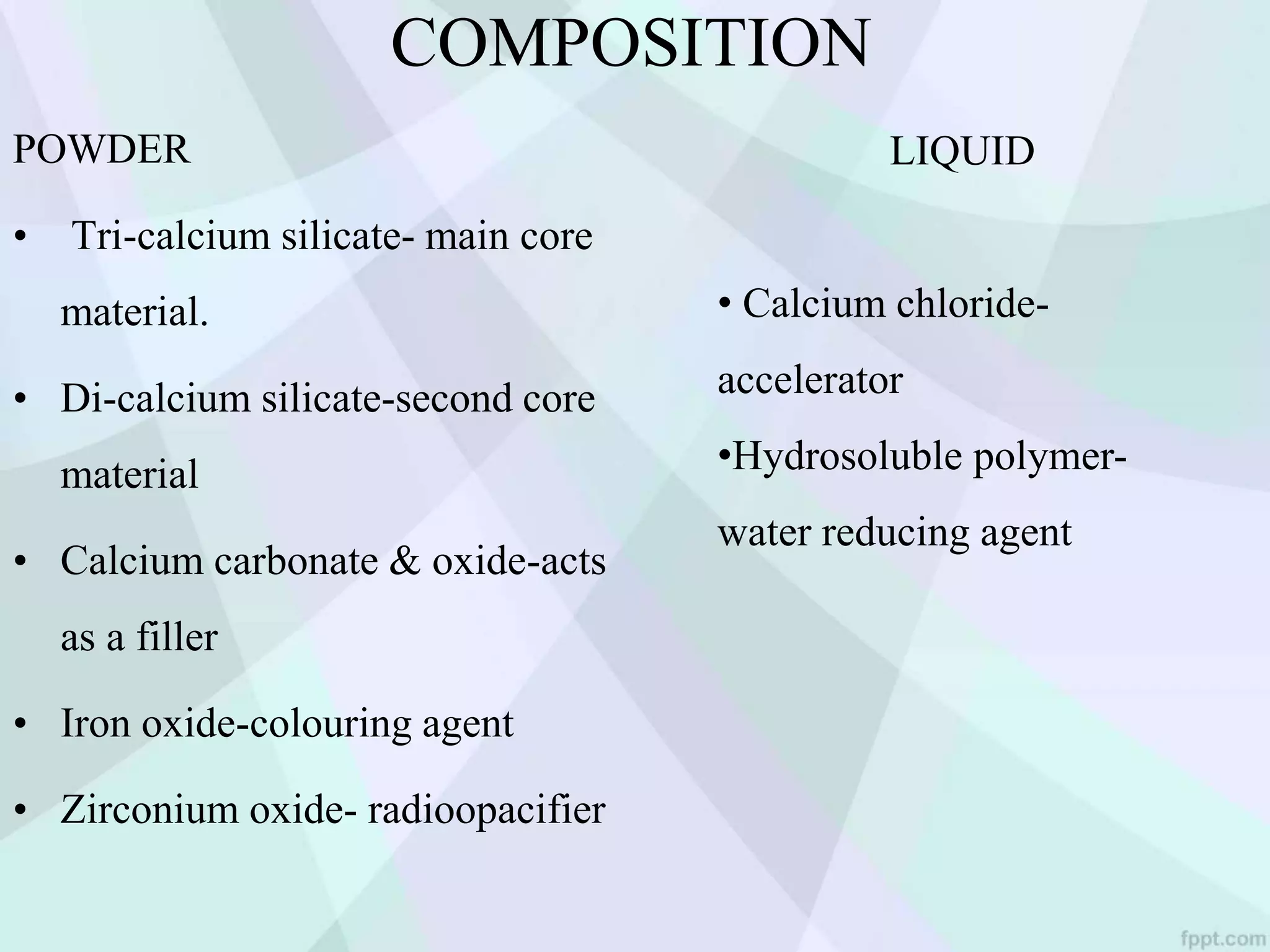 Mineral Trioxide Aggregate vs. Biodentine | PPTX