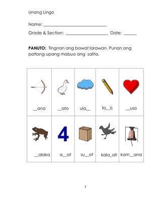 Mtb mle-tagalog-activity-sheets-q12 | PDF