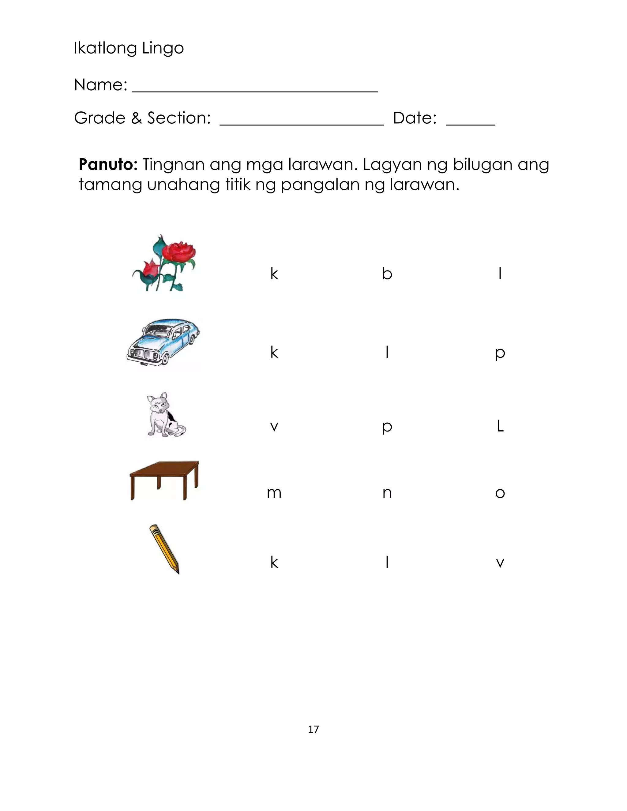 Mtb mle-tagalog-activity-sheets-q12 | PDF