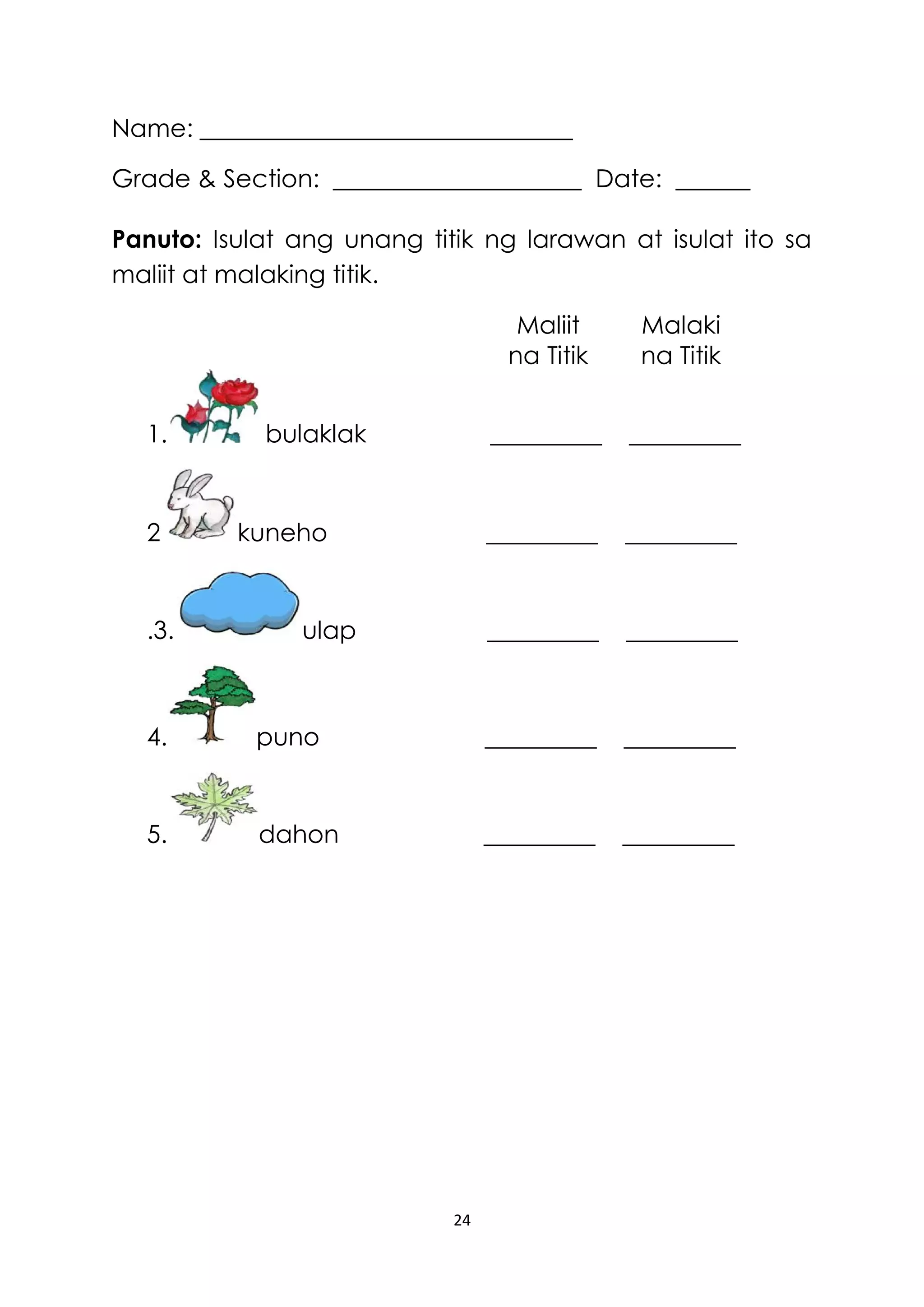 Mtb mle-tagalog-activity-sheets-q12 | PDF