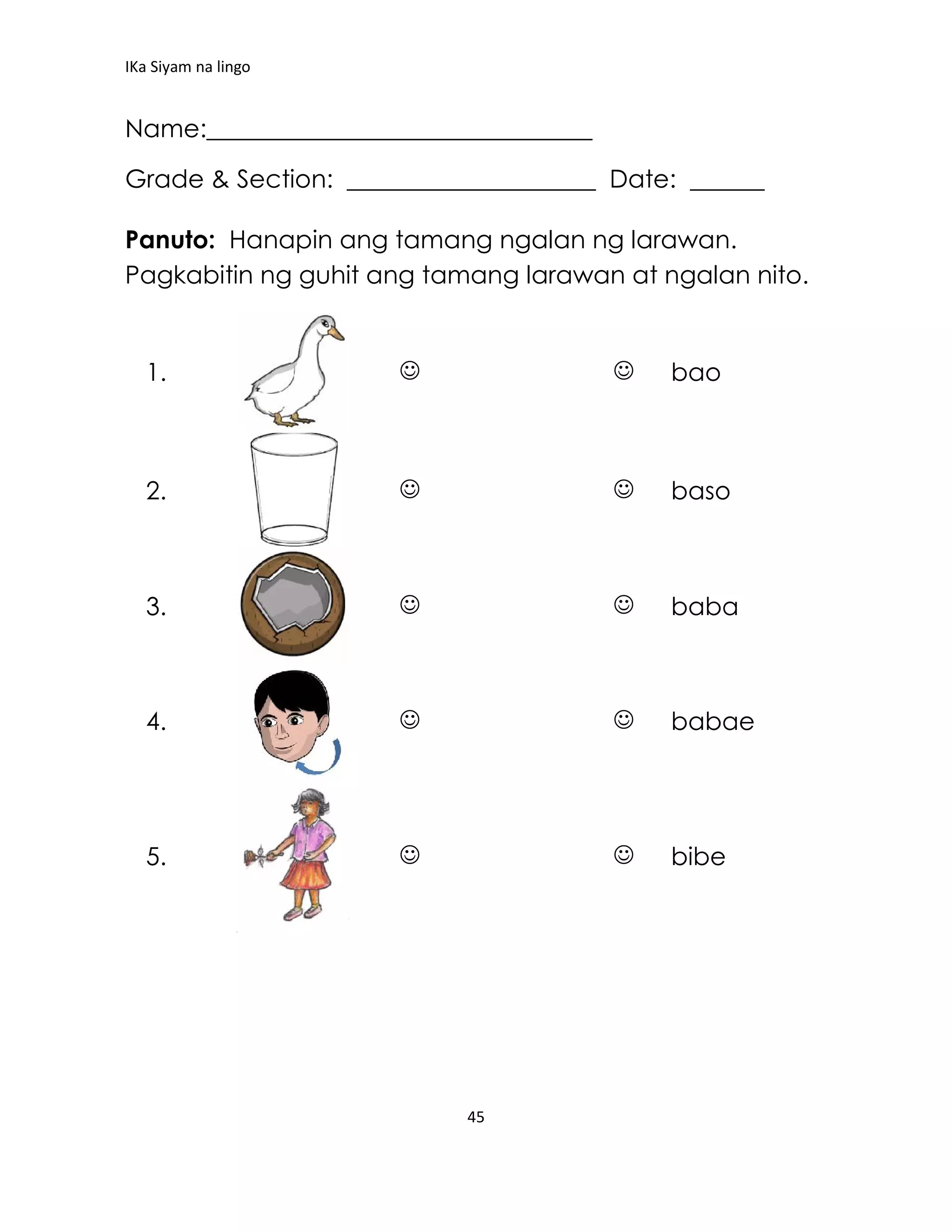 Mtb mle-tagalog-activity-sheets-q12 | PDF