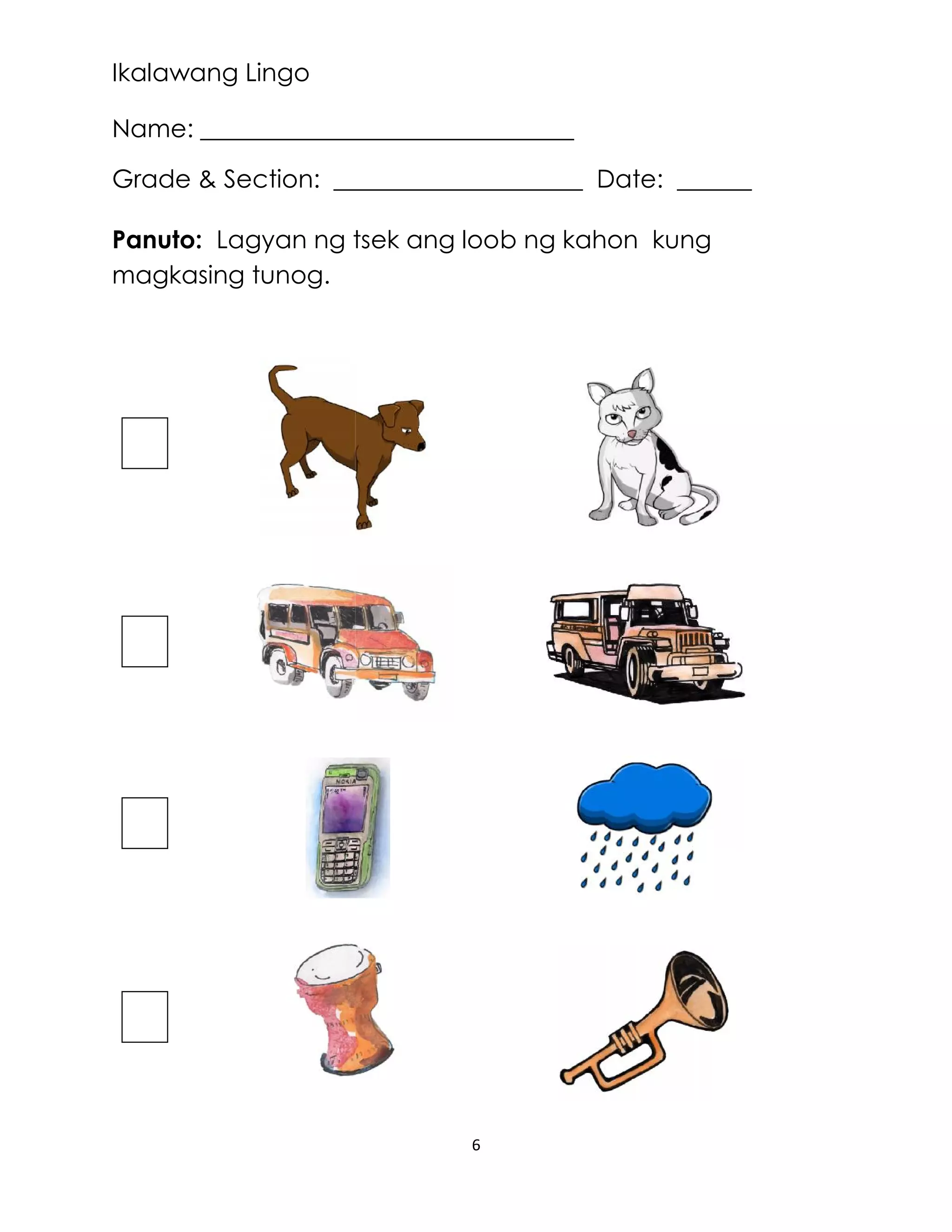 Mtb mle-tagalog-activity-sheets-q12 | PDF