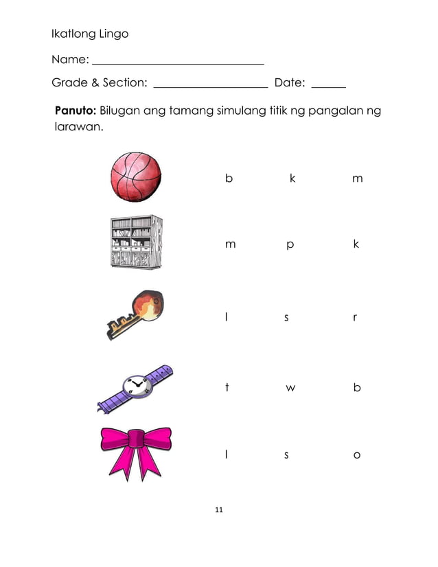 Mtb mle-tagalog-activity-sheets-q12 | PDF