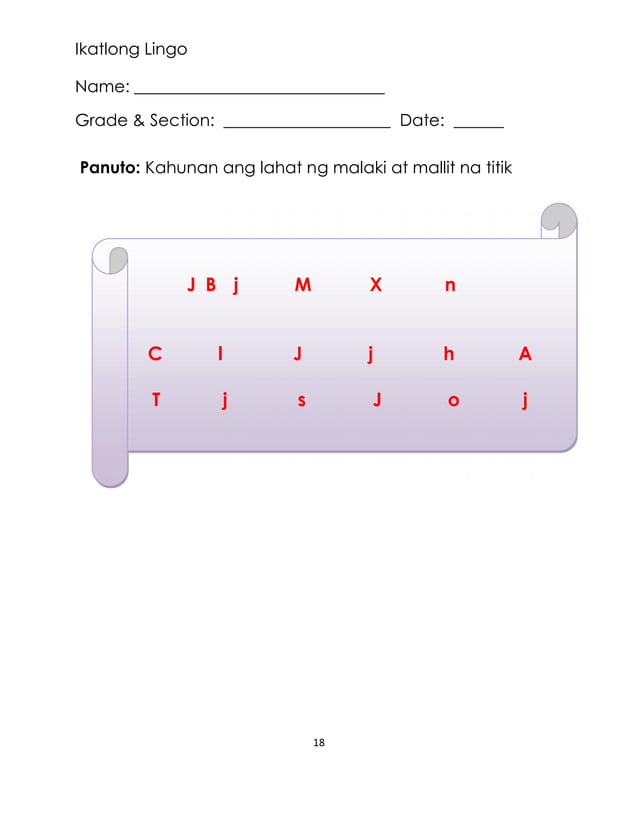 Mtb mle-tagalog-activity-sheets-q12 | PDF