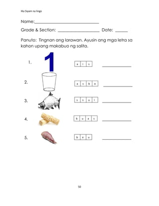 Mtb mle-tagalog-activity-sheets-q12 | PDF